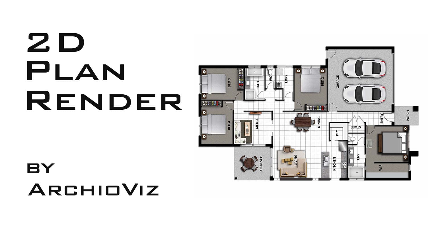 2D Plan Render Projects | ArchioViz